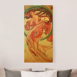 Bilderwelten Leinwandbild - Hochformat Alfons Mucha - Vier K&uuml;nste - Der Tanz