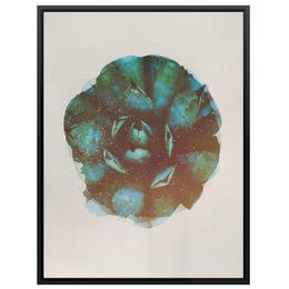 Bilderwelten Leinwandbild - Hochformat Wasserfarben - Blaue Agave