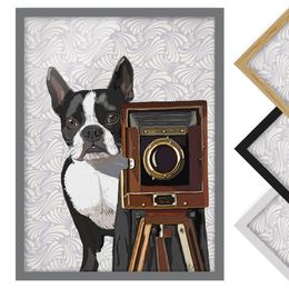 Bilderwelten Bild mit Rahmen - Hochformat Tierfotograf Terrier