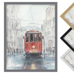 Bilderwelten Bild mit Rahmen - Hochformat Stra&szlig;enbahn-Studie I