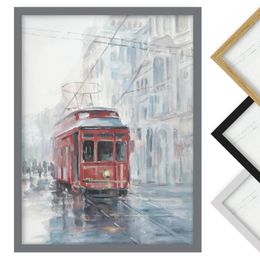 Bilderwelten Bild mit Rahmen - Hochformat Stra&szlig;enbahn-Studie II