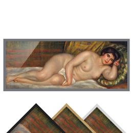 Bilderwelten Bild mit Rahmen - Panorama Auguste Renoir - Liegender Akt