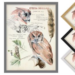 Bilderwelten Bild mit Rahmen - Hochformat Wildnis Journal - Eule