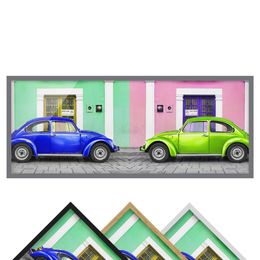Bilderwelten Bild mit Rahmen - Panorama Farbige Beetles