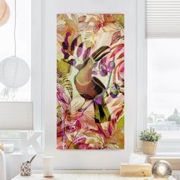 Bilderwelten Leinwandbild Bunte Collage - Tukan