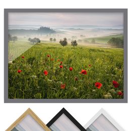 Bilderwelten Bild mit Rahmen - Querformat Toskana Fr&uuml;hling