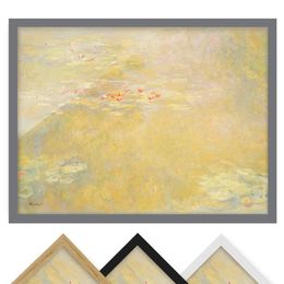 Bilderwelten Bild mit Rahmen - Querformat Claude Monet - Seerosenteich