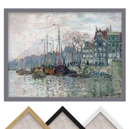 Bilderwelten Bild mit Rahmen - Querformat Claude Monet - Kromme Waal Amsterdam