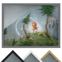 Bilderwelten Bild mit Rahmen - Querformat Frida l&auml;sst die Sterne frei