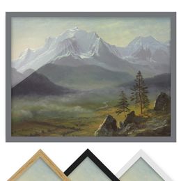 Bilderwelten Bild mit Rahmen - Querformat Albert Bierstadt - Mont Blanc