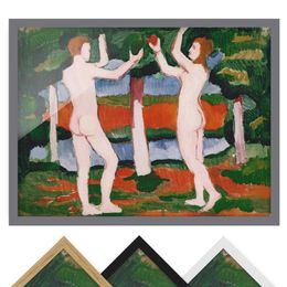 Bilderwelten Bild mit Rahmen - Querformat August Macke - Adam und Eva