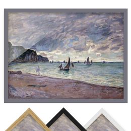 Bilderwelten Bild mit Rahmen - Querformat Claude Monet - K&uuml;ste von Pourville