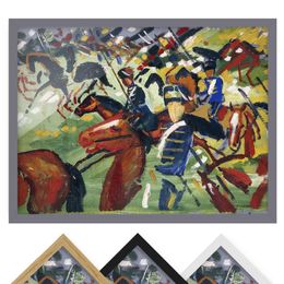 Bilderwelten Bild mit Rahmen - Querformat August Macke - Husaren im Aufbruch