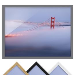 Bilderwelten Bild mit Rahmen - Querformat San Franciscos Golden Gate Bridge