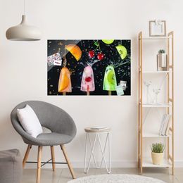 Bilderwelten Glasbild - Querformat Eis am Stiel