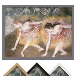 Bilderwelten Bild mit Rahmen - Querformat Edgar Degas - Verbeugende Ballerinen