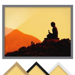 Bilderwelten Bild mit Rahmen - Querformat Resting Buddha