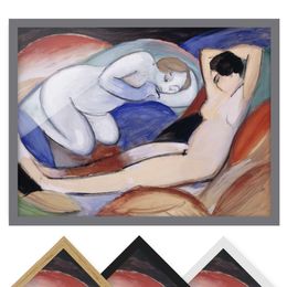 Bilderwelten Bild mit Rahmen - Querformat Franz Marc - Zwei Akte