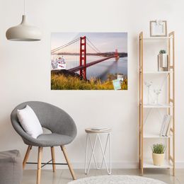 Bilderwelten Glasbild - Querformat Golden Gate Bridge in San Francisco