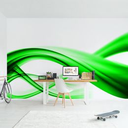 Bilderwelten Fototapete Vliestapete Abstrakt Wandtapete einzigartig - Green Element - Deko Wohnzimmer Schlafzimmer