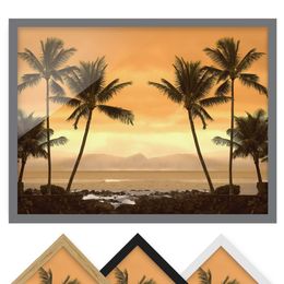 Bilderwelten Bild mit Rahmen - Querformat Caribbean Sunset II