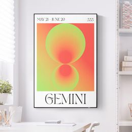 Akustik-Wechselbild Zwillinge - Neon Poster