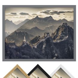 Bilderwelten Bild mit Rahmen - Querformat Die gro&szlig;e chinesische Mauer