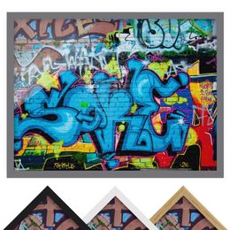 Bilderwelten Bild mit Rahmen - Querformat Colours of Graffiti