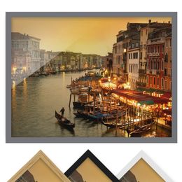 Bilderwelten Bild mit Rahmen - Querformat Gro&szlig;er Kanal von Venedig