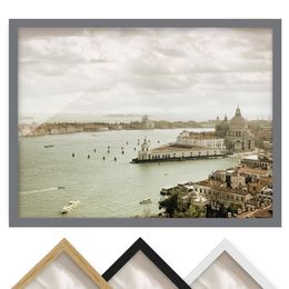 Bilderwelten Bild mit Rahmen - Querformat Lagune von Venedig