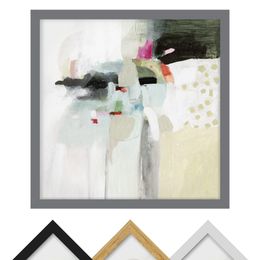 Bilderwelten Bild mit Rahmen - Quadrat Bunte Wasserf&auml;lle II