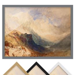 Bilderwelten Bild mit Rahmen - Querformat William Turner - Aostatal
