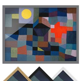 Bilderwelten Bild mit Rahmen - Querformat Paul Klee - Feuer bei Vollmond
