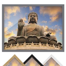 Bilderwelten Bild mit Rahmen - Querformat Gro&szlig;er Buddha