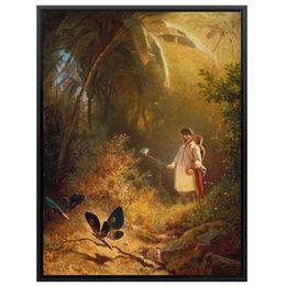 Bilderwelten Leinwandbild - Hochformat Carl Spitzweg - Der Schmetterlingsf&auml;nger