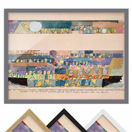 Bilderwelten Bild mit Rahmen - Querformat Paul Klee - Der Mond