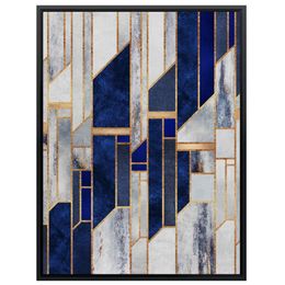 Bilderwelten Leinwandbild - Hochformat Geometrische Formen mit Gold