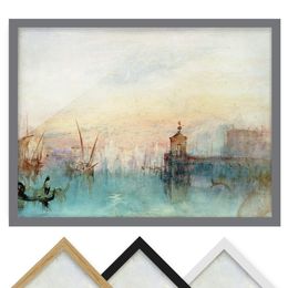 Bilderwelten Bild mit Rahmen - Querformat William Turner - Venedig mit Mond