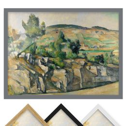 Bilderwelten Bild mit Rahmen - Querformat Paul C&eacute;zanne - H&uuml;gelige Landschaft