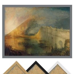 Bilderwelten Bild mit Rahmen - Querformat William Turner - Brand des Parlaments