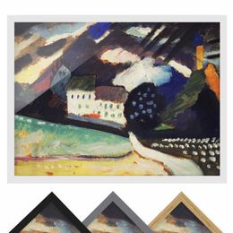 Bilderwelten Bild mit Rahmen originell einzigartig Abstrakt inkl. Rahmung - Wassily Kandinsky - Schloss und Kirche - Deko Wohnzimmer Schlafzimmer