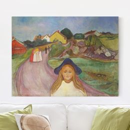 Bilderwelten Leinwandbild - Querformat Edvard Munch - Stra&szlig;e in &Aring;sg&aring;rdstrand