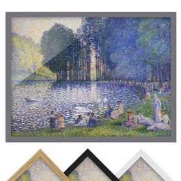 Bilderwelten Bild mit Rahmen - Querformat Henri Edmond Cross - Der See im Bois de Bologne