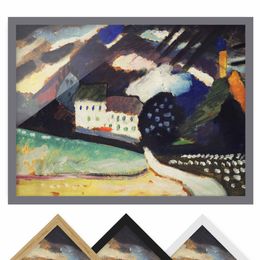 Bilderwelten Bild mit Rahmen - Querformat Wassily Kandinsky - Schloss und Kirche