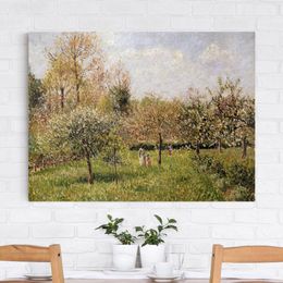 Bilderwelten Leinwandbild - Querformat Camille Pissarro - Fr&uuml;hling in Eragny