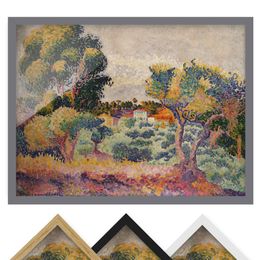 Bilderwelten Bild mit Rahmen - Querformat Henri Edmond Cross - Eukalyptus und Olivenhain
