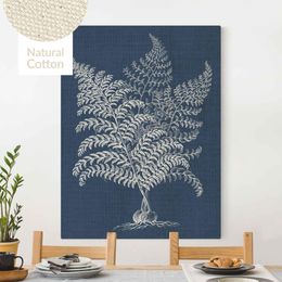 Bilderwelten Leinwandbild - Hochformat Denim Pflanzenstudie VI
