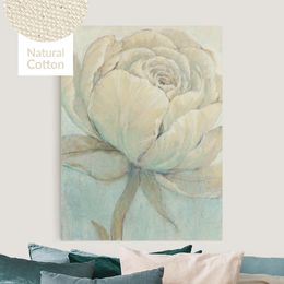 Bilderwelten Leinwandbild - Hochformat Englische Rose Pastell