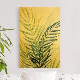 Bilderwelten Leinwandbild - Hochformat Tropisches Blattwerk - Palme