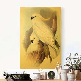 Bilderwelten Leinwandbild - Hochformat Pastell Papageien III